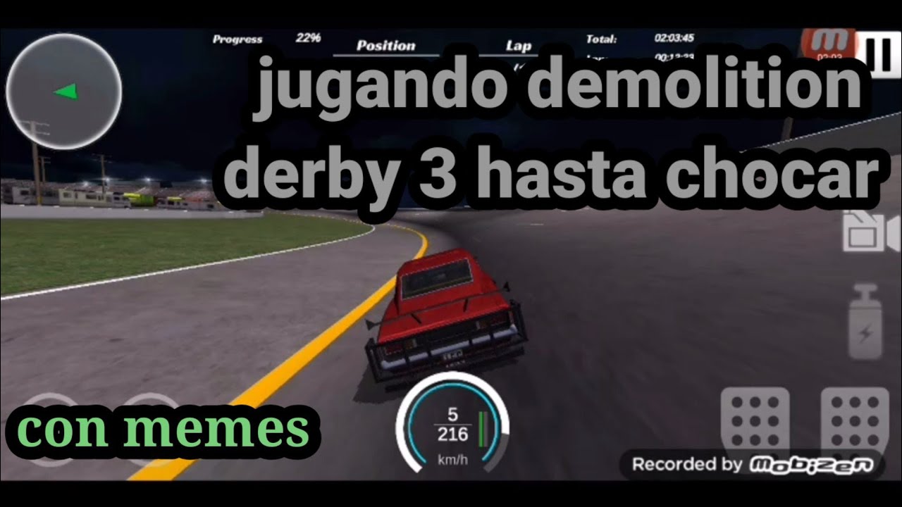 JUGANDO DEMOLITION DERBY 3 HASTA CHOCAR con memes - YouTube