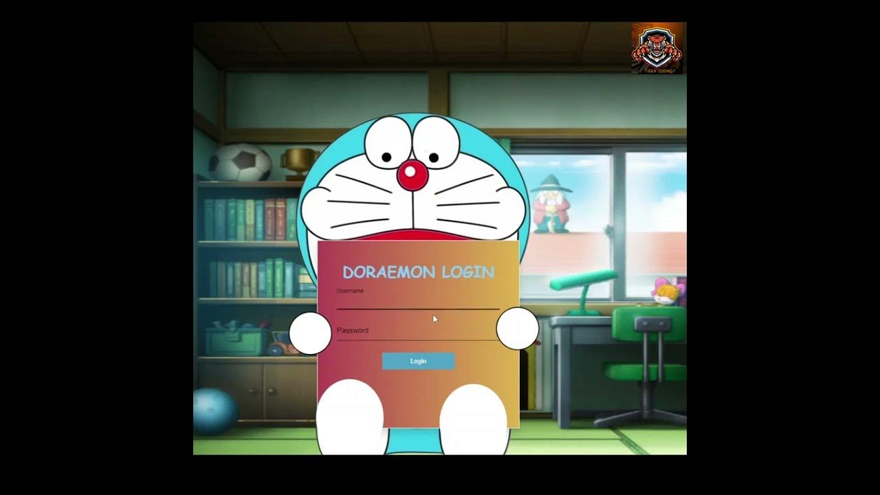 Created A Animated Doraemon Login Form Using Htmlcss Andj Avascript Html Css Javascript