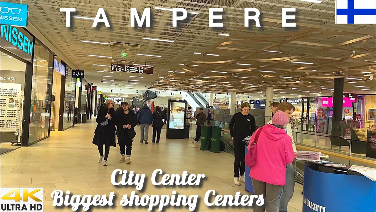 TAMPERE CITY CENTER WALKING TOUR & BIGGEST SHOPPING MALLS 🇫🇮 FINLAND ...
