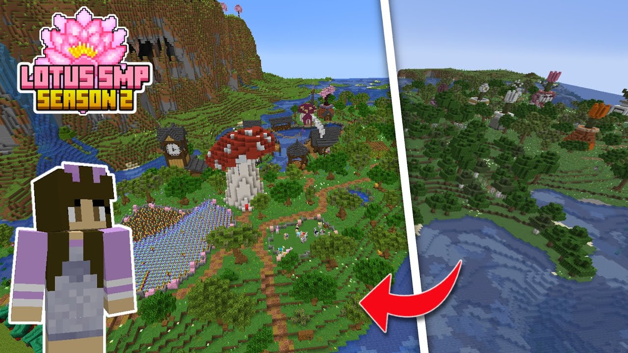 I Built a CUSTOM Flower Forest! | Minecraft Lotus SMP Ep. 10 - YouTube