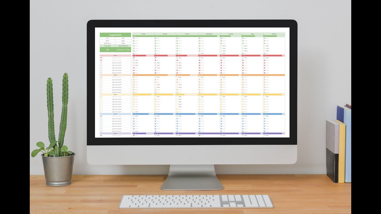 Dynamic Google Sheets Calendar Template Setup - YouTube
