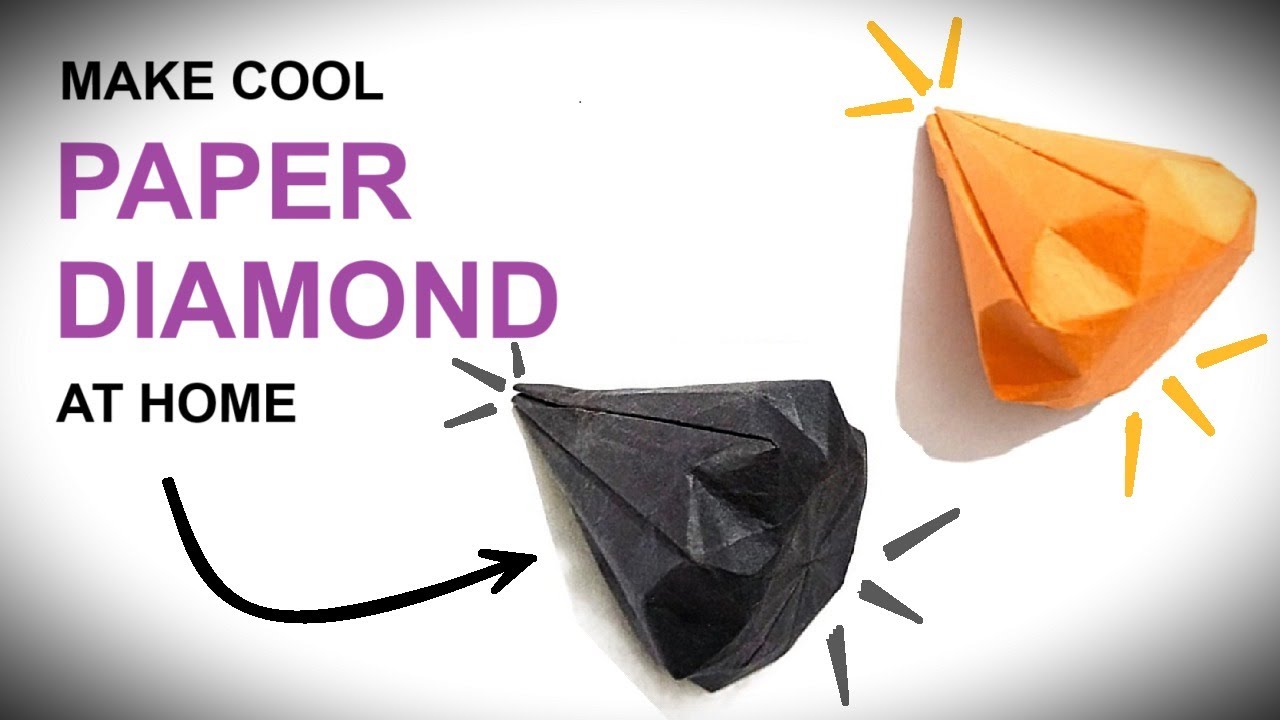 How to make a Paper Diamond | Easy Paper Craft | Origami - YouTube