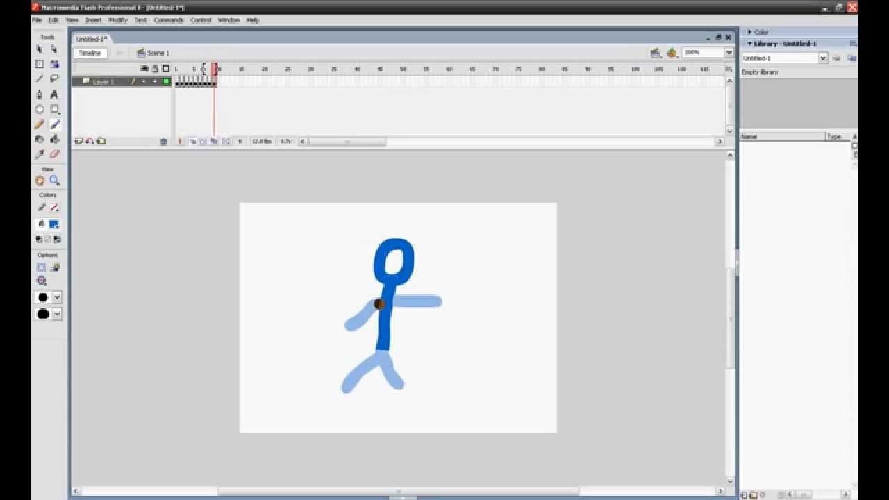 Macromedia Flash animation Tutorial(Stick man animation) - YouTube