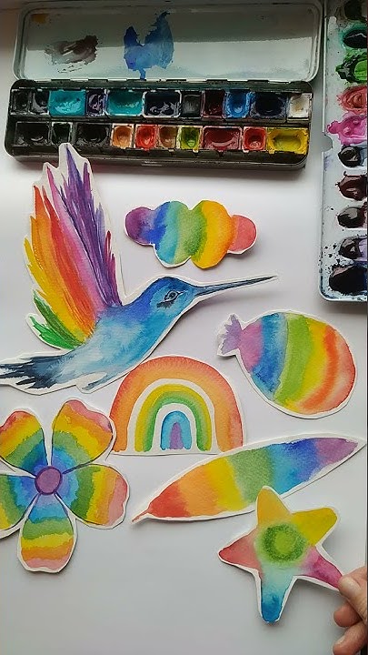 My Watercolor Rainbow Art Collection - Rainbow Painting Ideas - YouTube