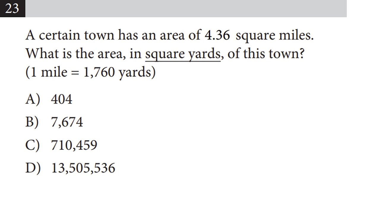 23 A Certain Town Has An Area Of 4 36 Square Miles What Is The Area