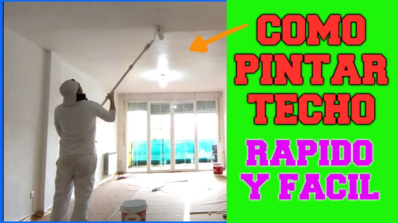 COMO PINTAR TECHOS FACILMENTE Y RECORTAR SIN SALPICAR - YouTube
