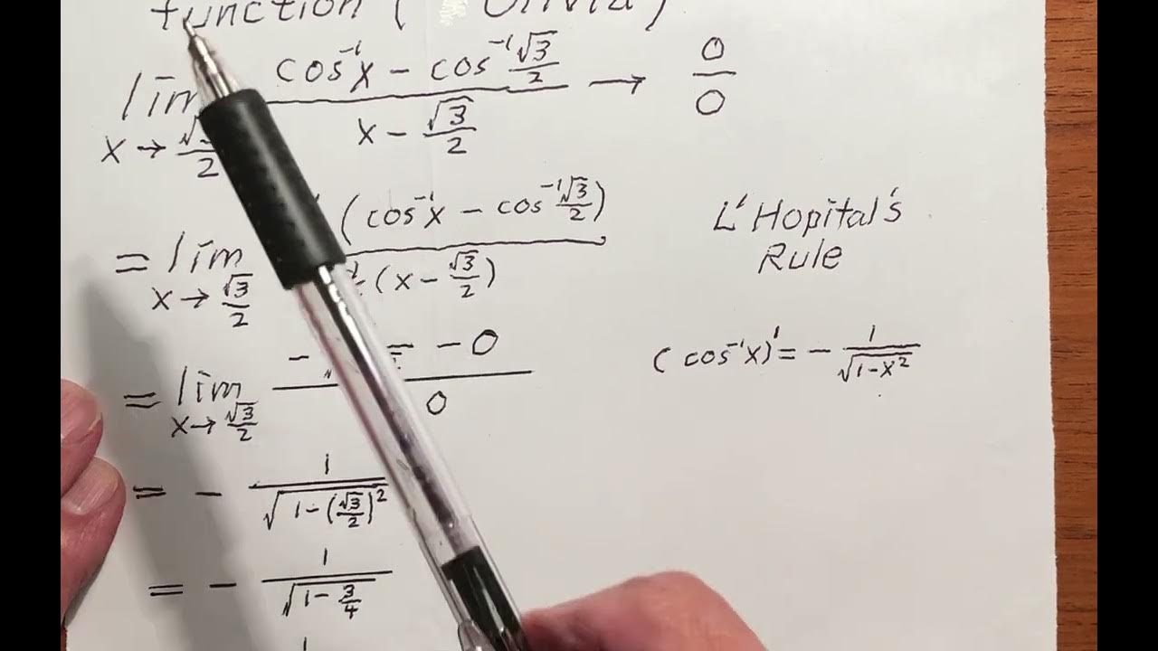 Limit of inverse trigonometric function - YouTube