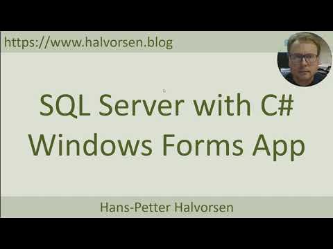 SQL Server with C# Windows Forms App - YouTube