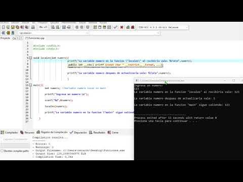 Variables locales y globales en lenguaje C. Ámbito de las variables. - YouTube