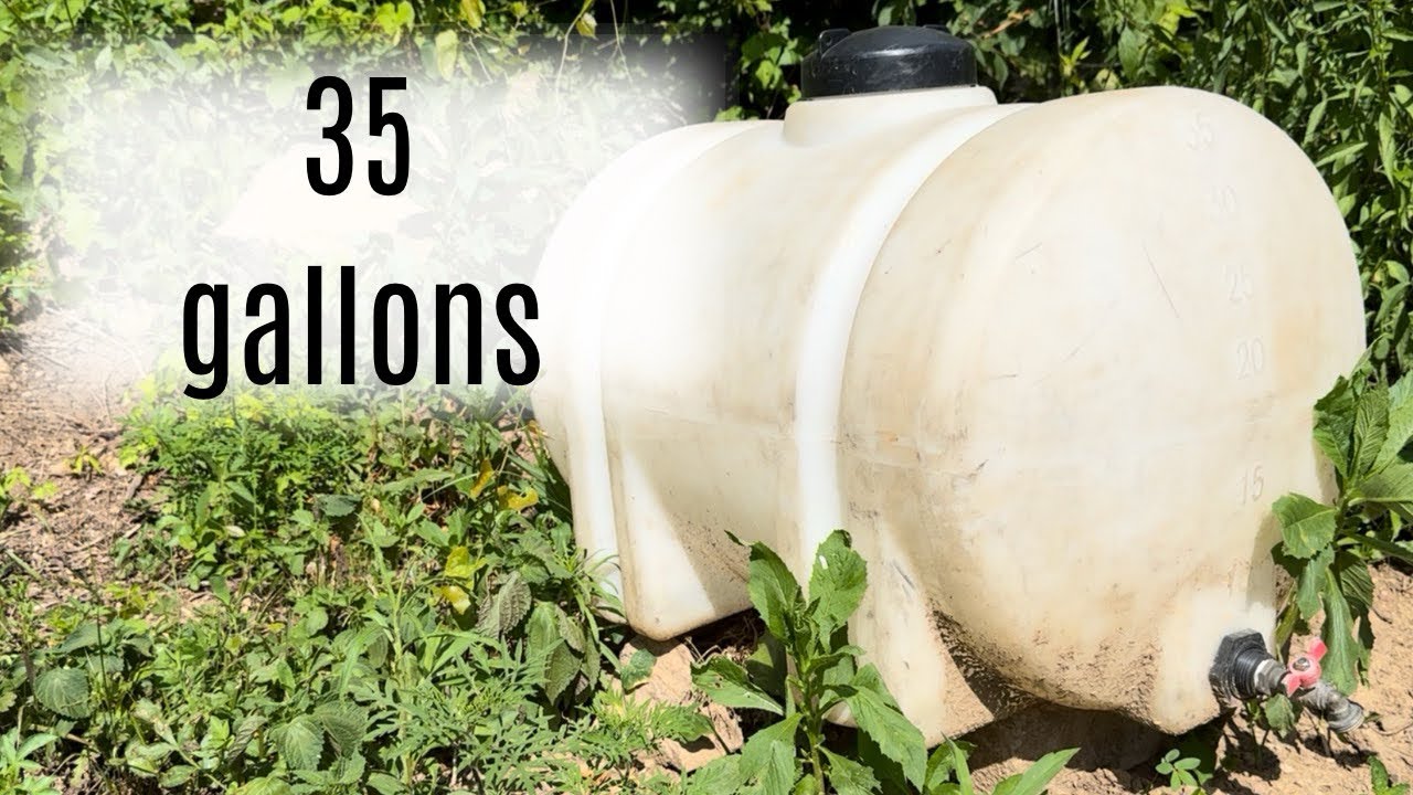 Low-tech, off grid gravity-fed water system - YouTube