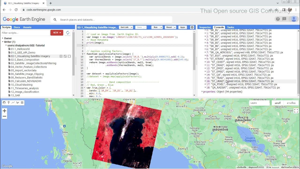 เรียนรู้การใช้งาน Google Earth Engine Lab 02 : Satellite Image ...