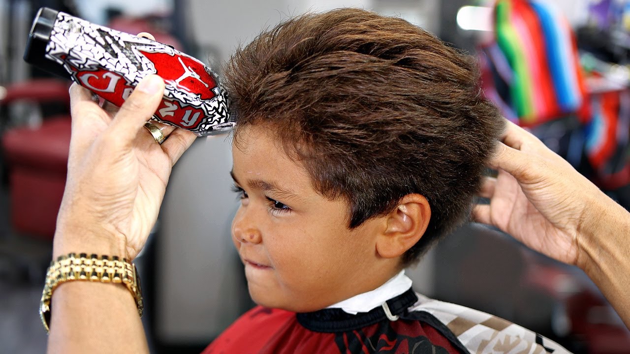 OMG NEW HAIRSTYLE ON MY 7YEAR OLD SON | HAIRCUT TUTORIAL: DROP FADE ...