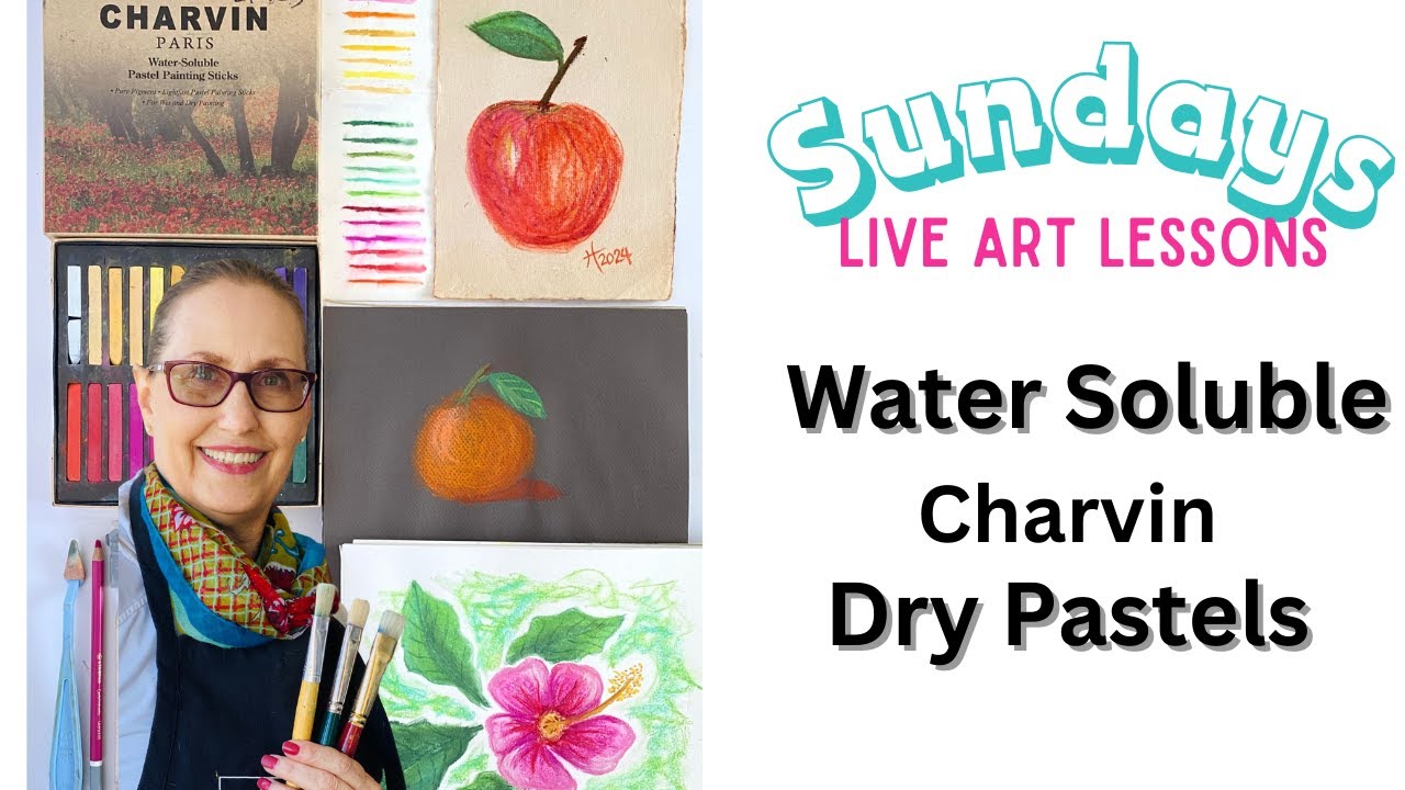 Water Activated Charvin Dry Pastels Live Painting Class #art # ...