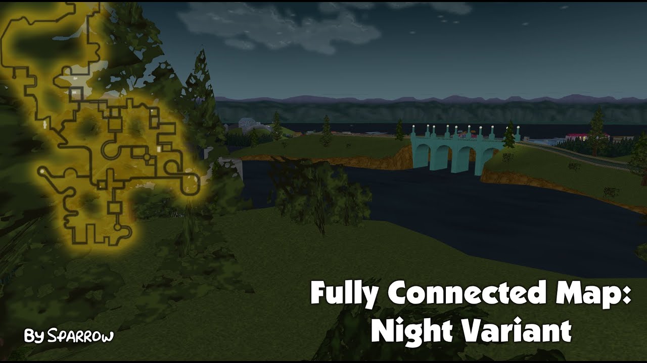 The Simpsons: Hit & Run - Fully Connected Map: Night Variation - YouTube
