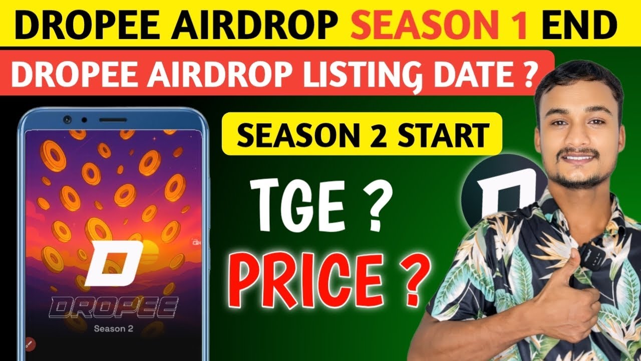 DROPEE AIRDROP SEASON 1 END SESSION 2 START | DROPEE AIRDROP LISTING ...