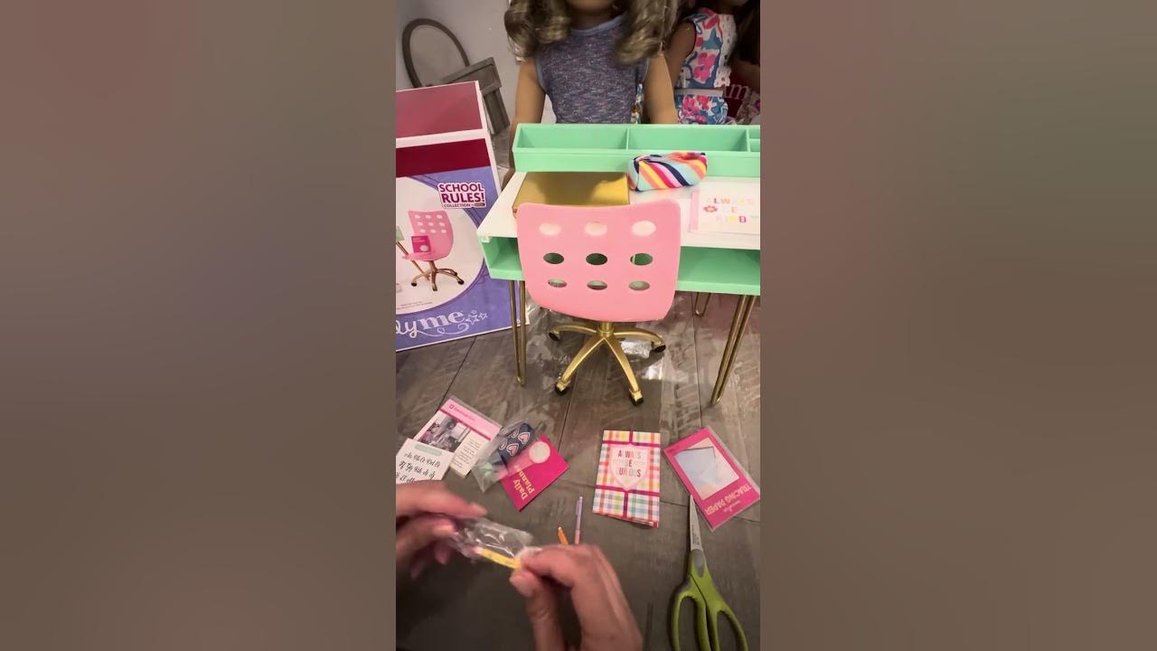 Asmr Unboxing American Girl School Rules Collection Write It Down Desk Set Youtube