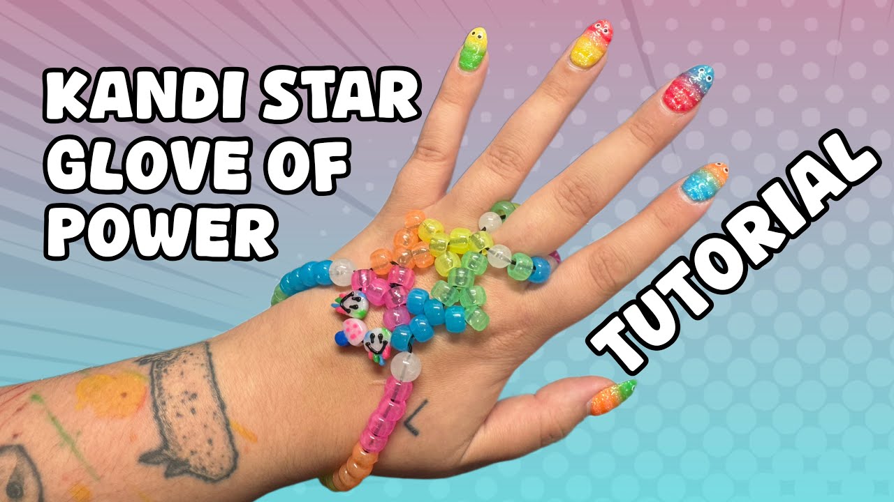 Kandi Star Glove Tutorial | Easy Beginner Kandi Tutorial - YouTube