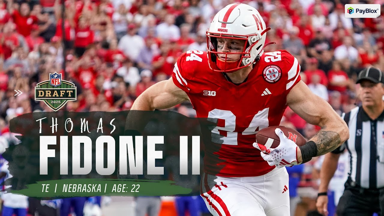 2025 NFL DRAFT HIGHLIGHTS: Thomas Fidone II | TE | Nebraska - YouTube