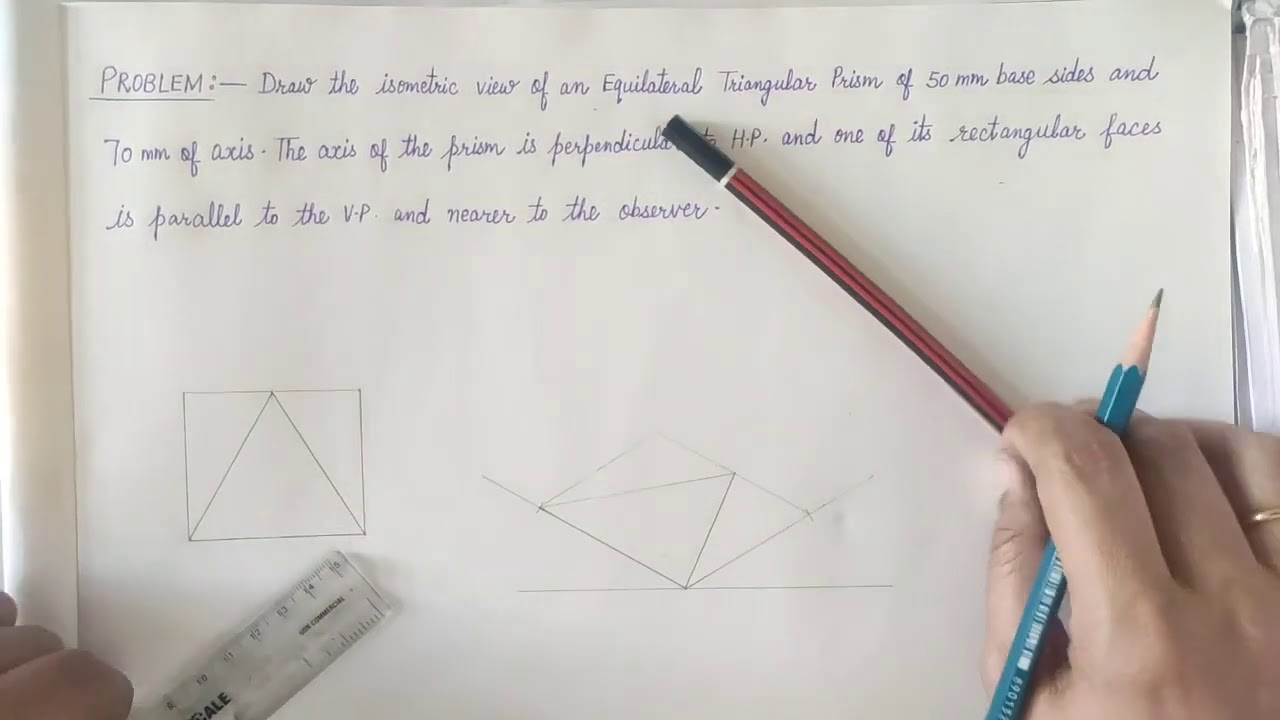 ISOMETRIC DRAWING OF TRIANGULAR PRISM - YouTube