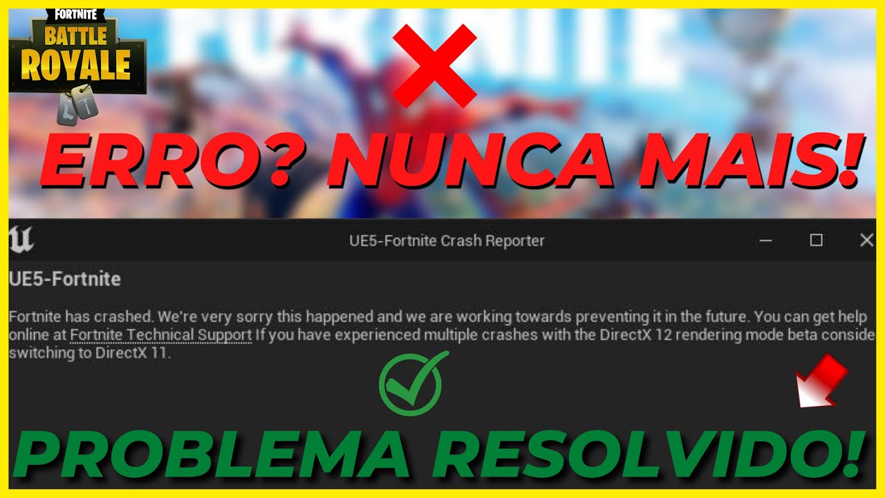 ue5 fortnite crash report - RESOLVA ISSO AGORA [ATUALIZADO] Fortnite ...