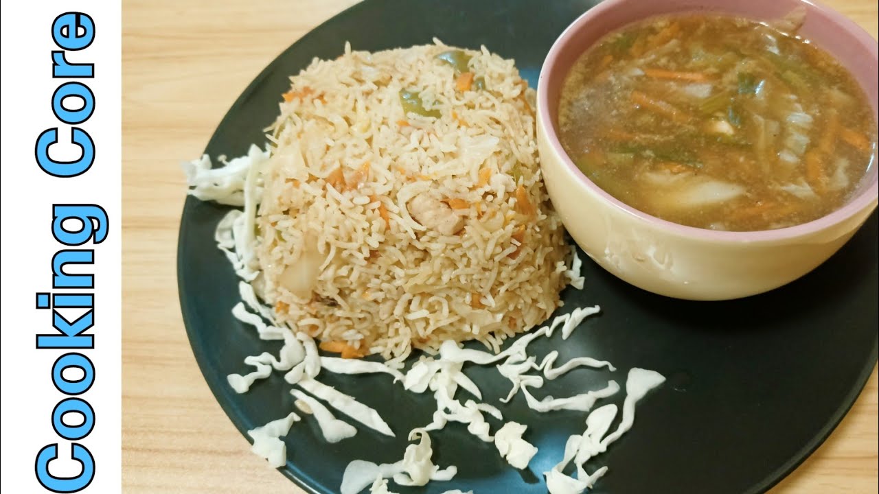 Chicken Fried Rice with Soup - YouTube