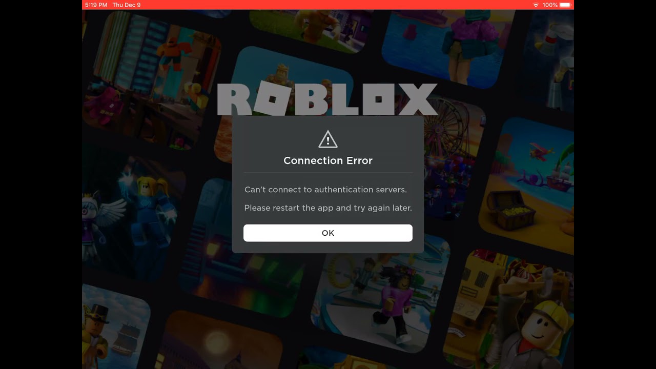 Roblox Authentication Error YouTube Roblox Authentication Error YouTube
