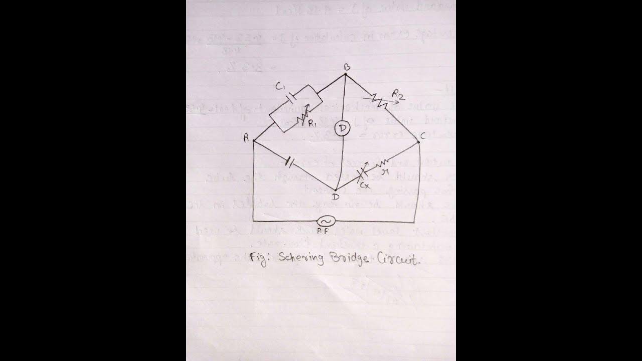Schering Bridge experiment. determination of unknown capacitance by schering bridge circuit # ...