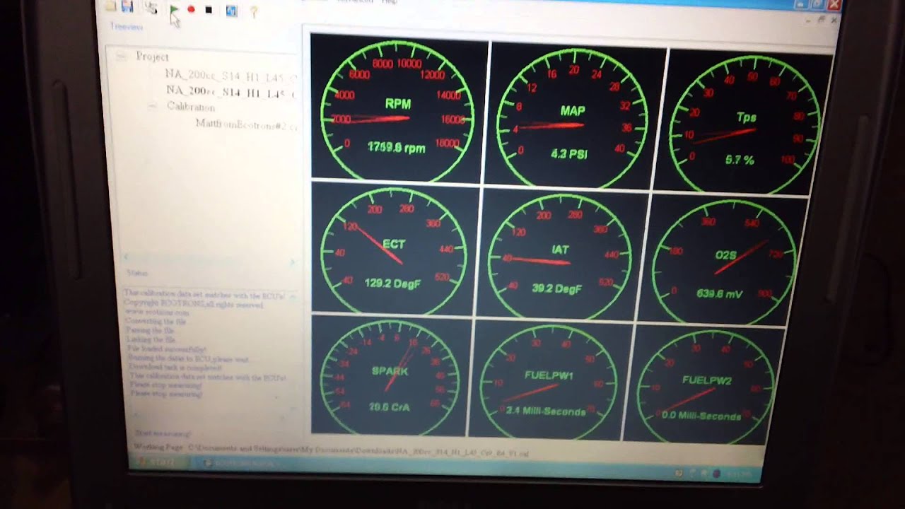 Ecotrons EFI on a GX200 clone - YouTube