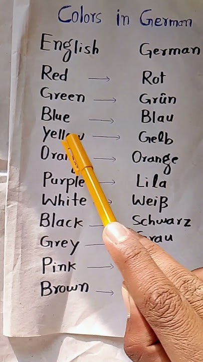 Colors in German.#deutschlernen #learngerman #ausbildung #easygerman # ...