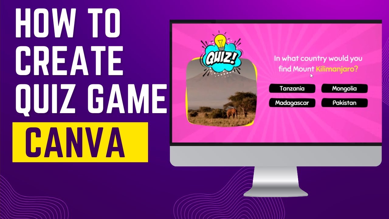 How To Create Quiz Game In Canva Easy Tutorial Youtube