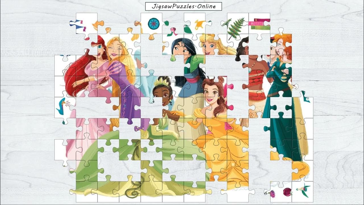 Disney Princesses Jigsaw Puzzle Online - YouTube