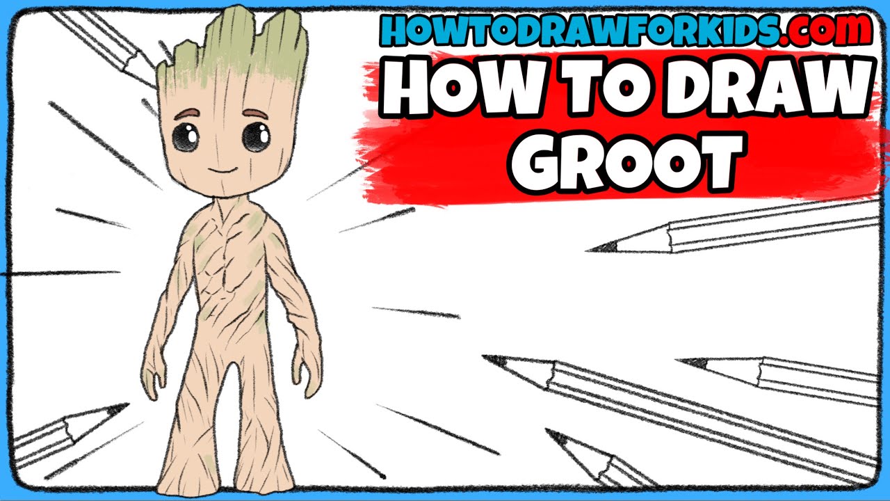 How to Draw Groot - YouTube