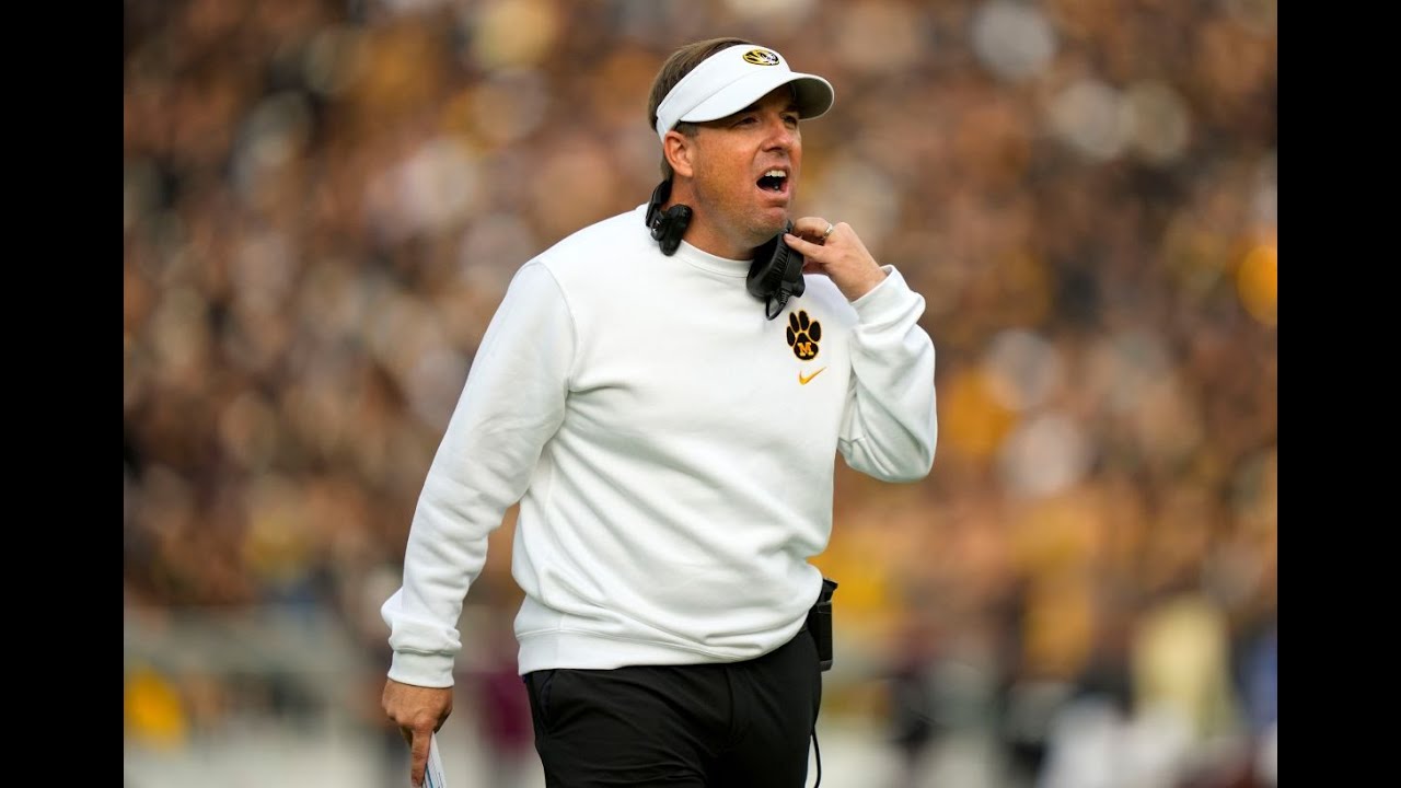 Mizzou coach Eliah Drinkwitz before Mississippi State - YouTube