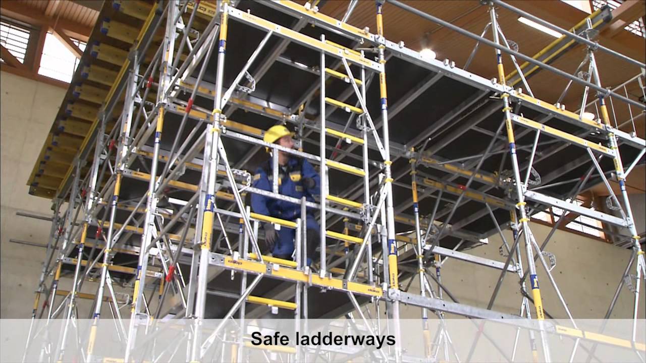 Load-bearing tower Staxo 40 - Sturdy ladderways [EN] - YouTube