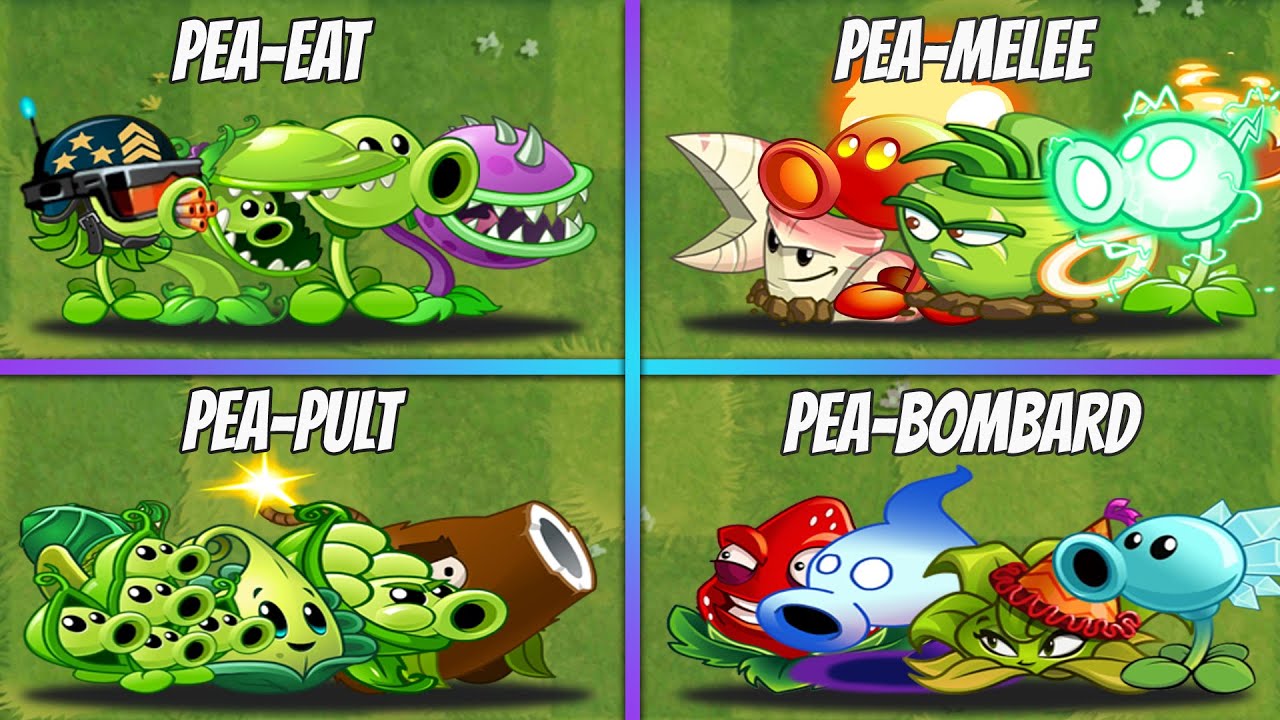 Best 4 Team PEAS + EAT | MELEE | PULT | BOMBARD Plants -Who Will Win ...