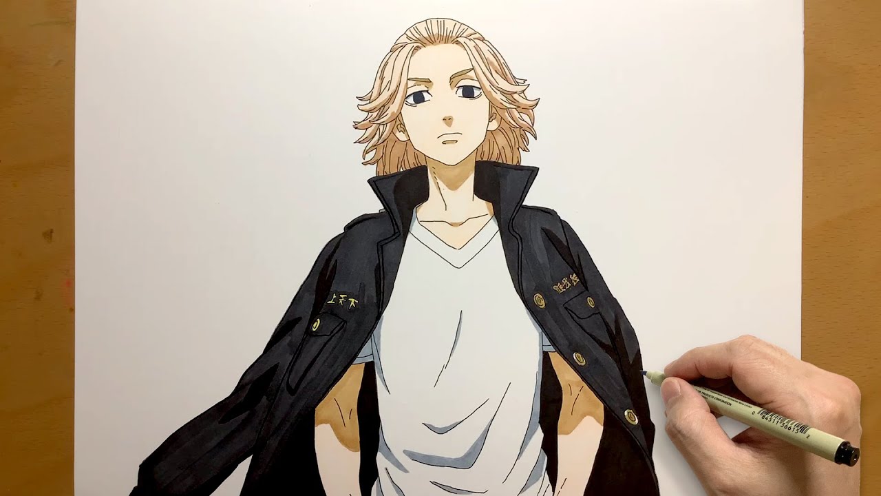 How to Draw Sano Manjiro from Tokyo Revengers | step by step | Easy to ...