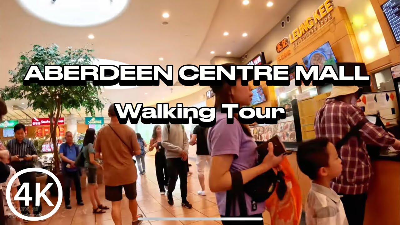 4K ABERDEEN CENTRE /Canada Shopping Mall/Food Court/Central Atrium ...