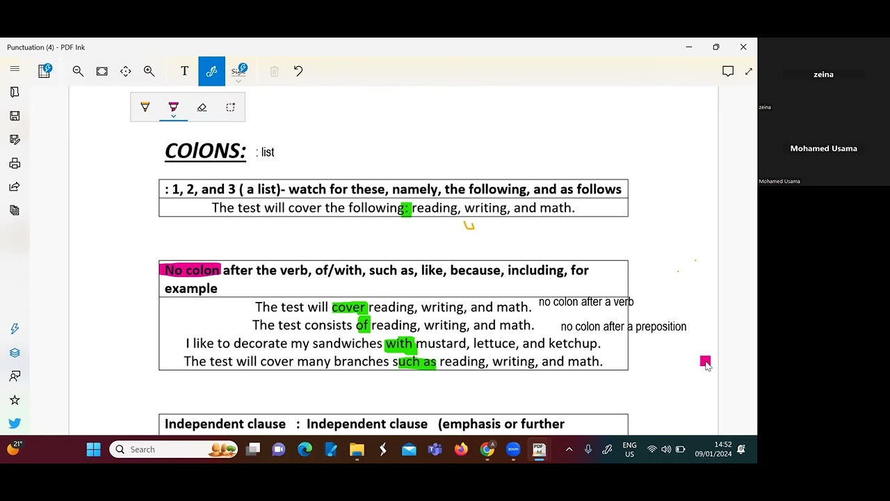 SAT Punctuation Colon - YouTube