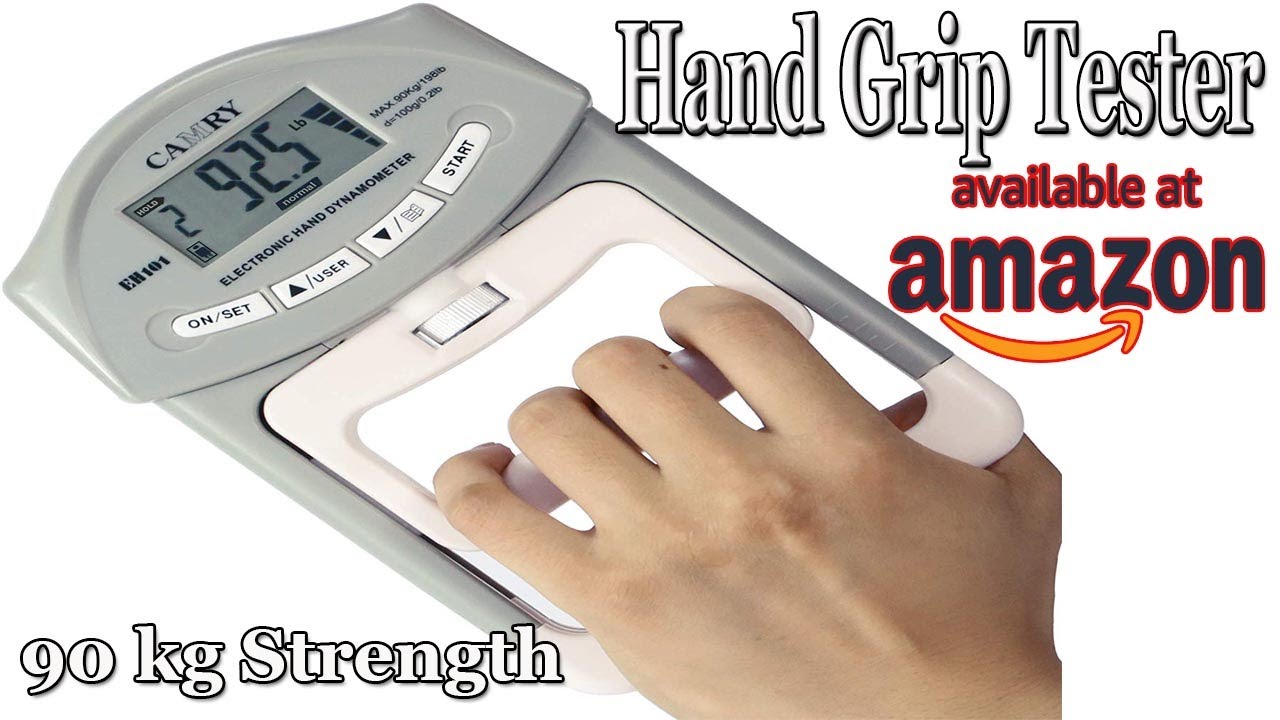 CAMRY Digital Hand Grip Tester, 198 Lbs / 90 kg Strength Measurement ...