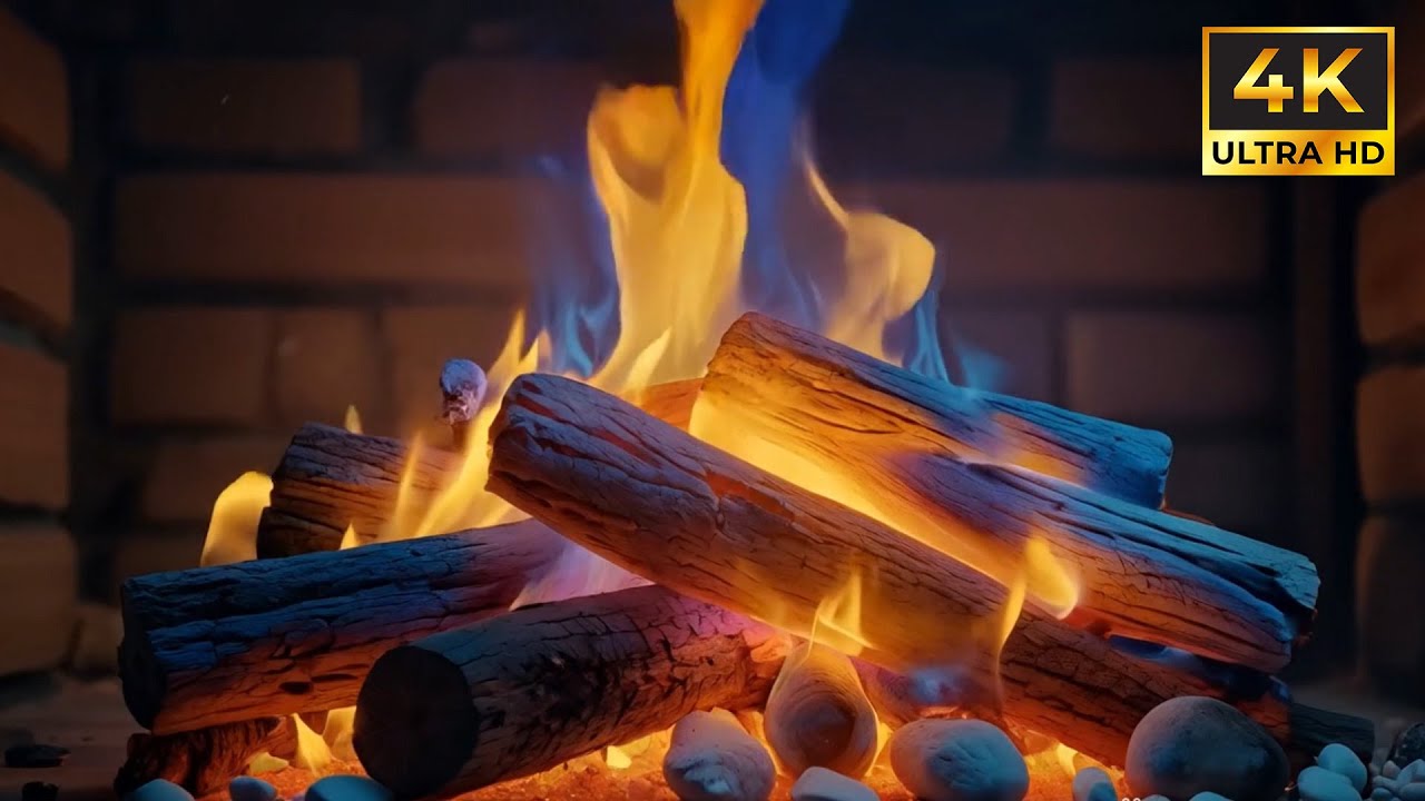 Mesmerizing Fireplace with Flickering Flames | Cozy Ambience & Relaxing ...