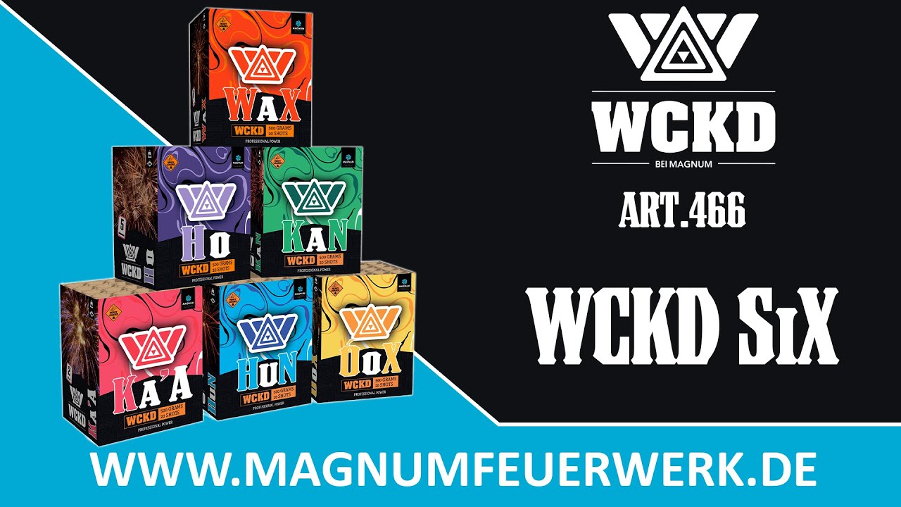 Art. 466 WCKD Six WCKD Magnum Feuerwerk - YouTube