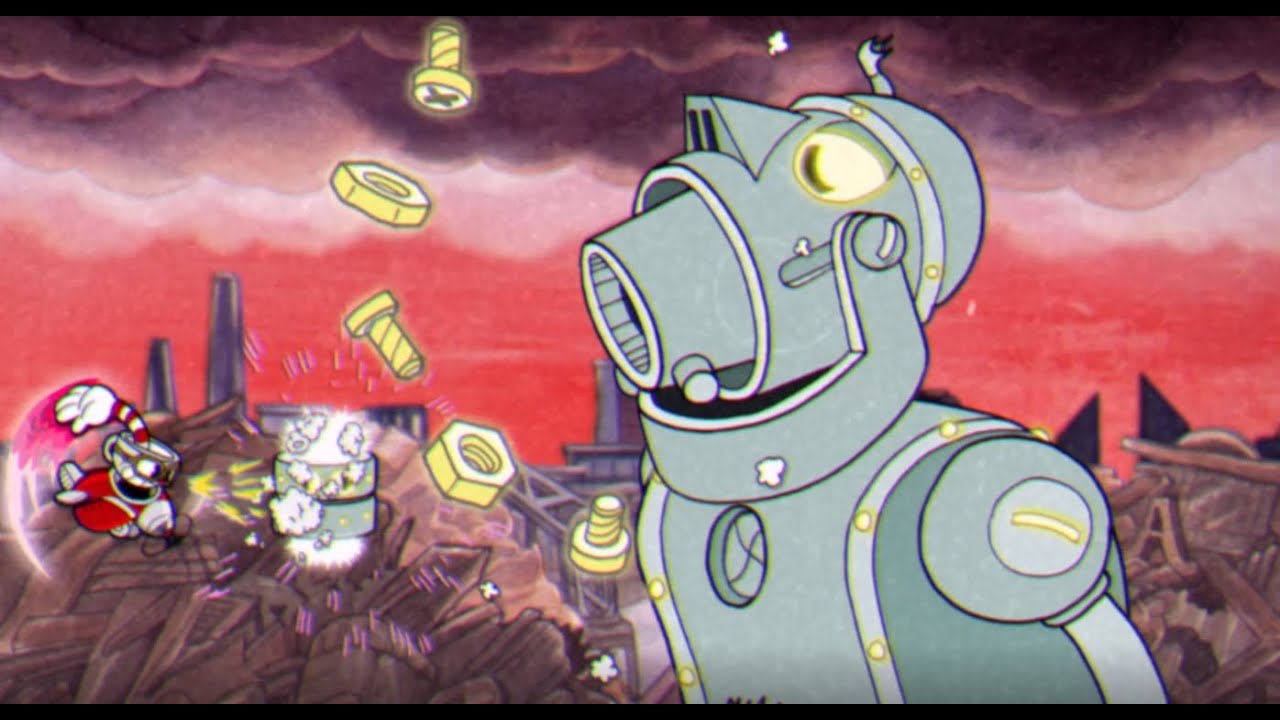 We Take On The Iron Giant And A Ghost Train!! CUPHEAD PART 13 - YouTube