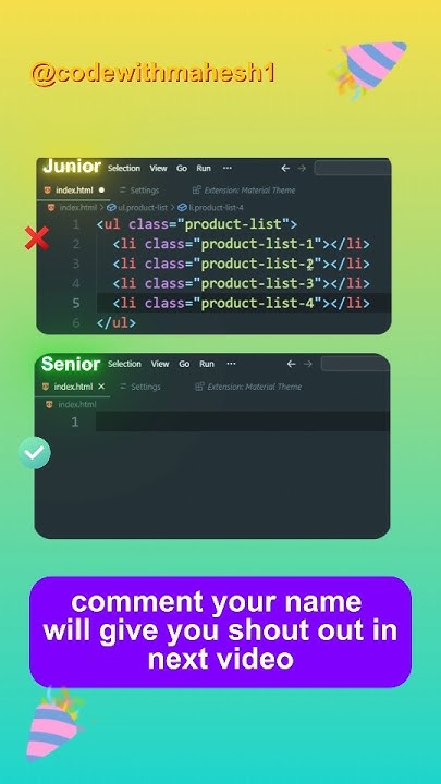 10/100 Tricks: Junior Vs Senior developer #programming #javascript #html #css#webdevelopment # ...
