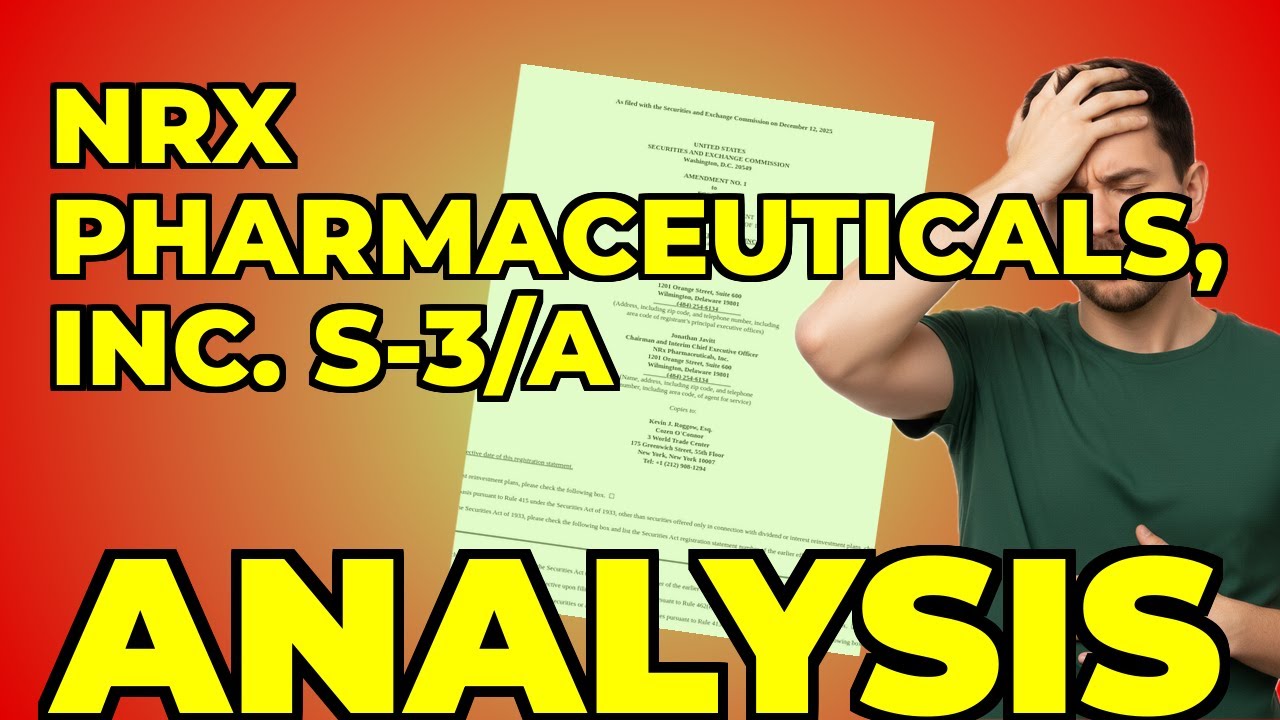 NRX Pharmaceuticals S-3: My "Going Concern" Warning - YouTube