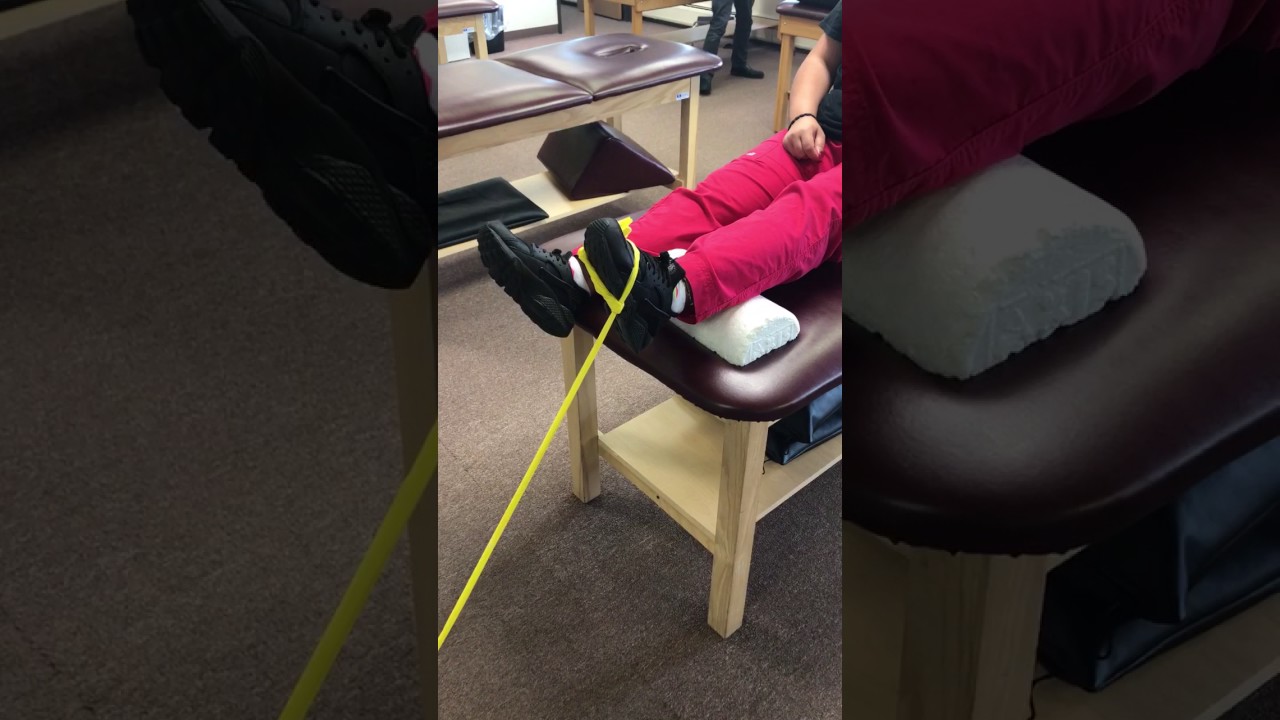 Resisted ankle dorsiflexion - YouTube