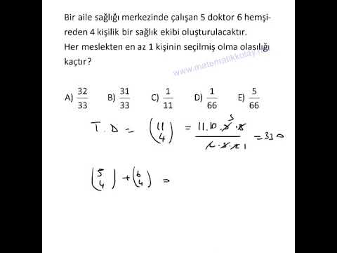 Basit Olayların Olasılıkları Testi 24.Sorunun Çözümü