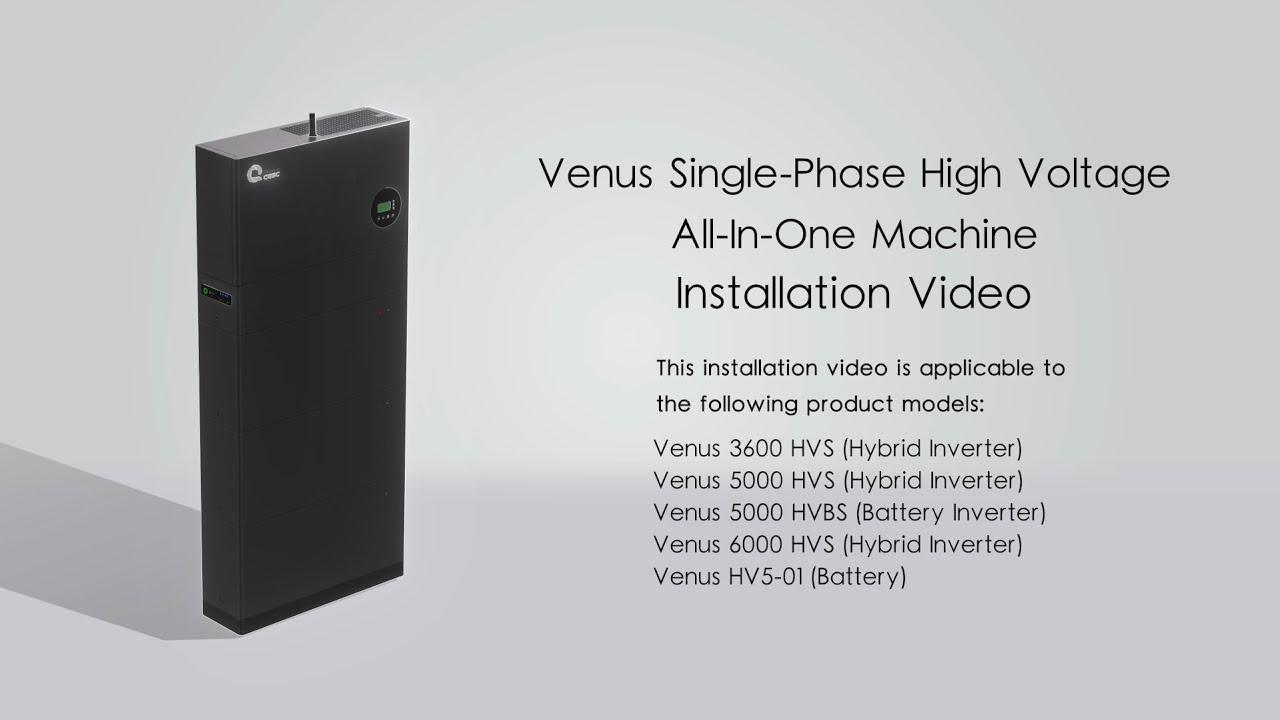 Venus Single-Phase High Voltage All-In-One Machine Installation Video ...