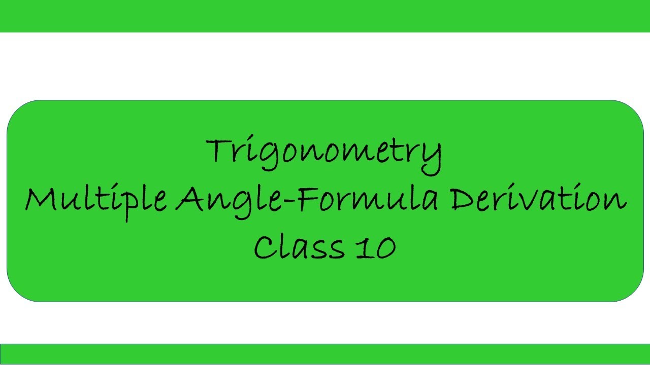multiple angle formula derivation - YouTube