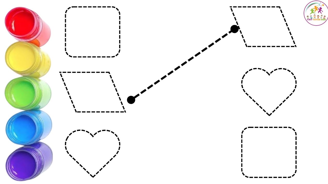 Shapes matching activity for Nursery| Color matching | Worksheet for ...