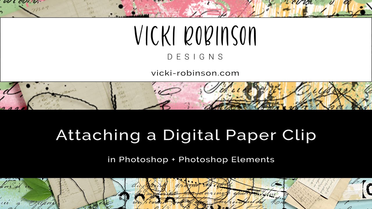 Attaching a Digital Paper Clip in Photoshop + Photoshop Elements - YouTube